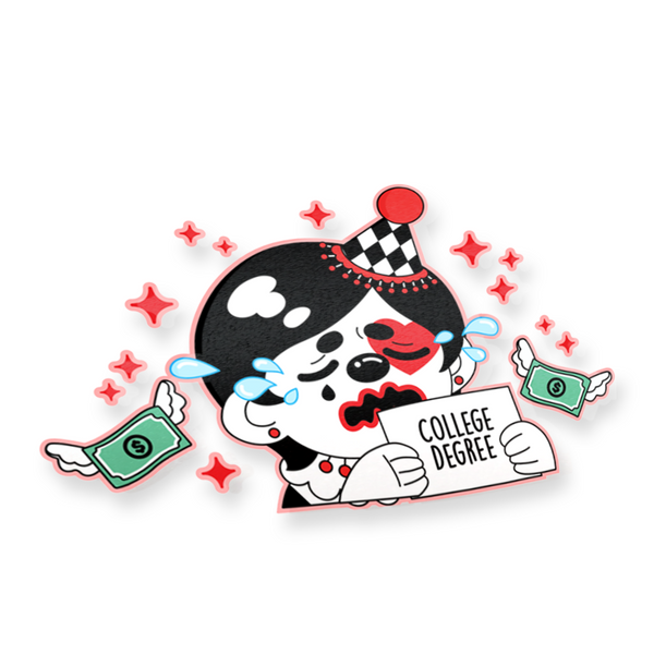 Bip Bop "College Degree" Peeker Decal Sticker – Toshikigirl